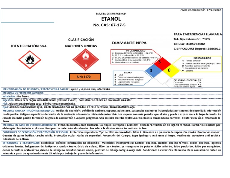 Etanol Te | PDF | Agua | Ácido