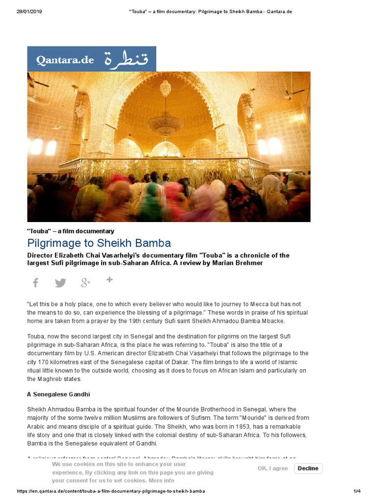 Touba - A Film Documentary - Pilgrimage To Sheikh Bamba - Qantara - de ...