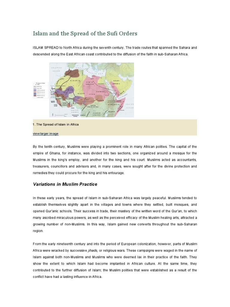 Islam and The Spread of The Sufi Orders | PDF | Sufism | Prayer
