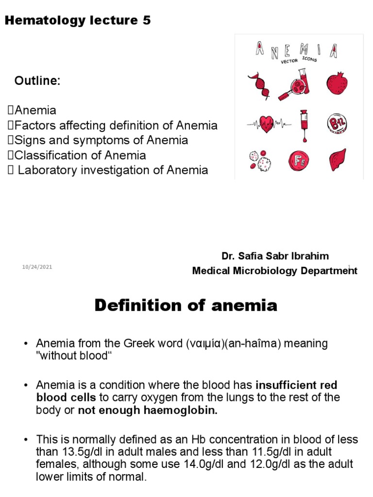 Hematology L5 | PDF | Anemia | Hemoglobin