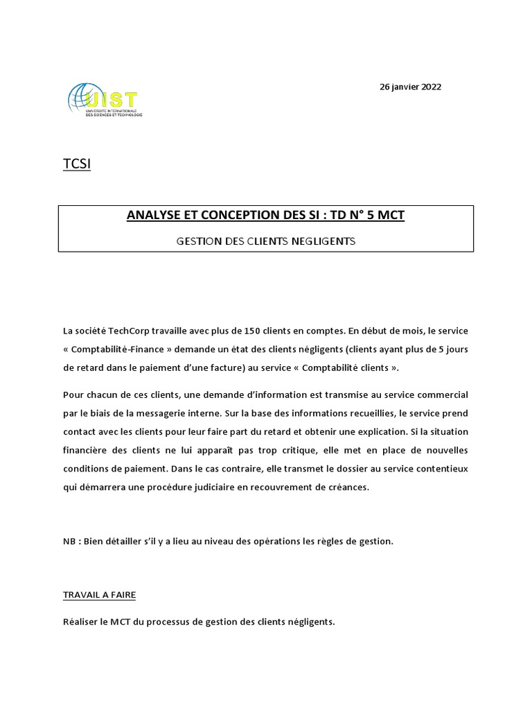 TD MCT 2021 2022 3 | PDF