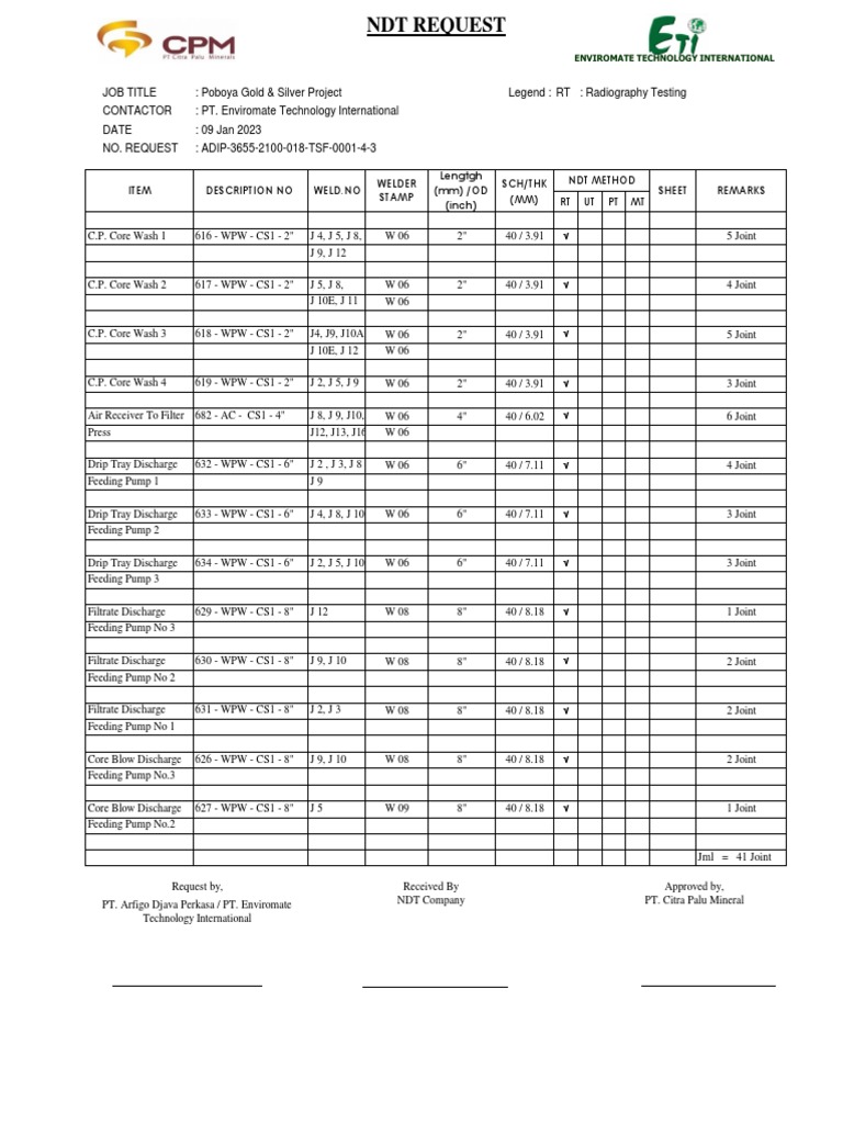 NDT - Request-1 TSF-2 | PDF | Mechanical Engineering | Steel