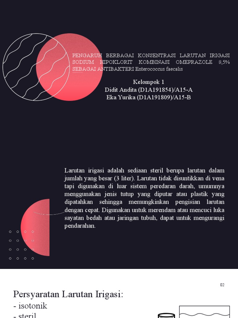 Presentasi Kel 1 Larutan Irigasi Didit Dan Eka | PDF