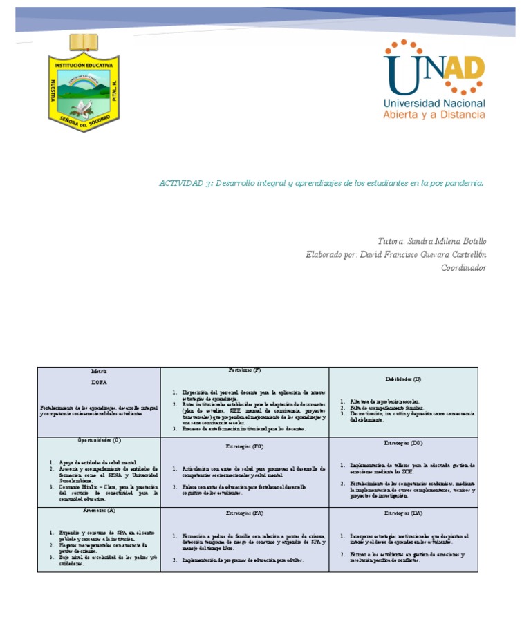 Act. 3 Matriz | PDF | Ciencia cognitiva | Aprendizaje