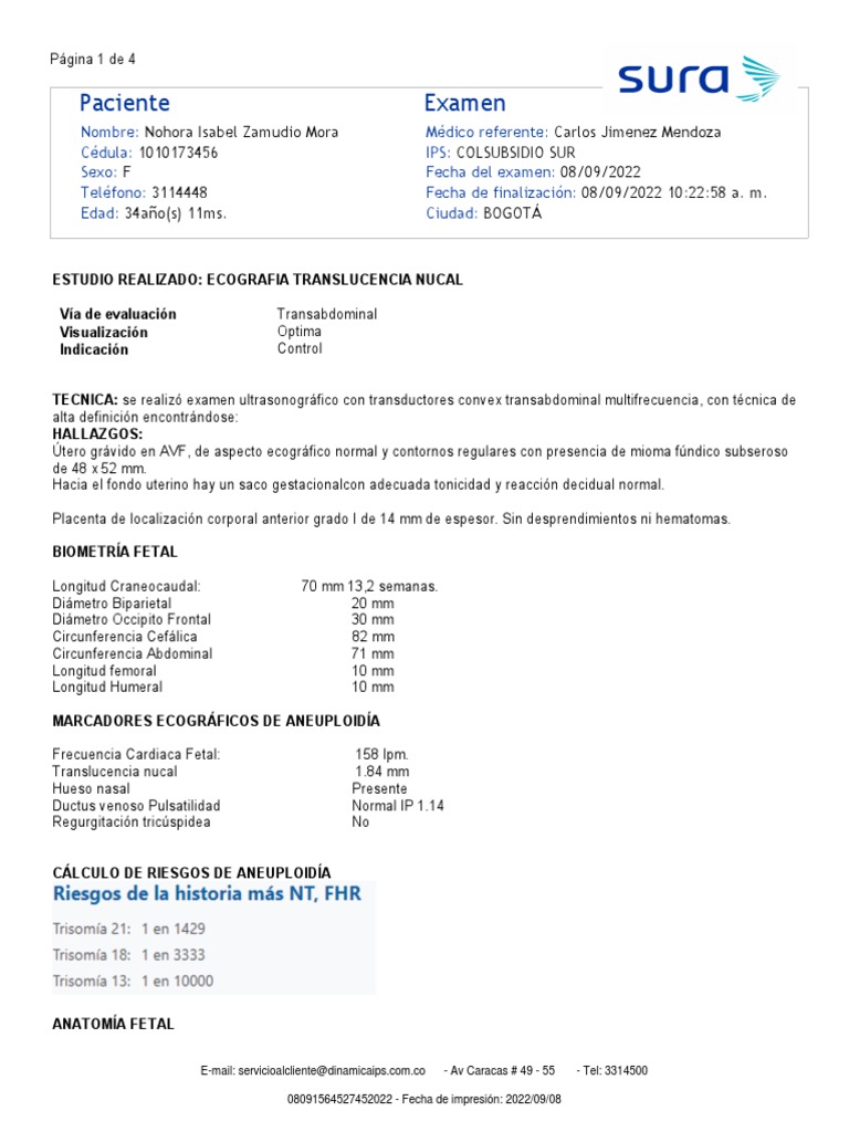 Reporte 6288859 | PDF | Ultrasonido médico | Especialidades Medicas