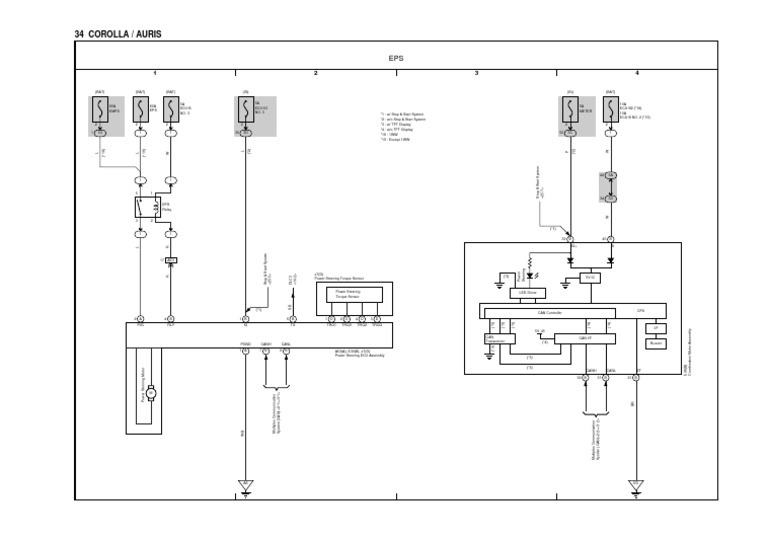 Toyota Corolla/Auris Wiring Diagrams | PDF | Machines | Automotive ...