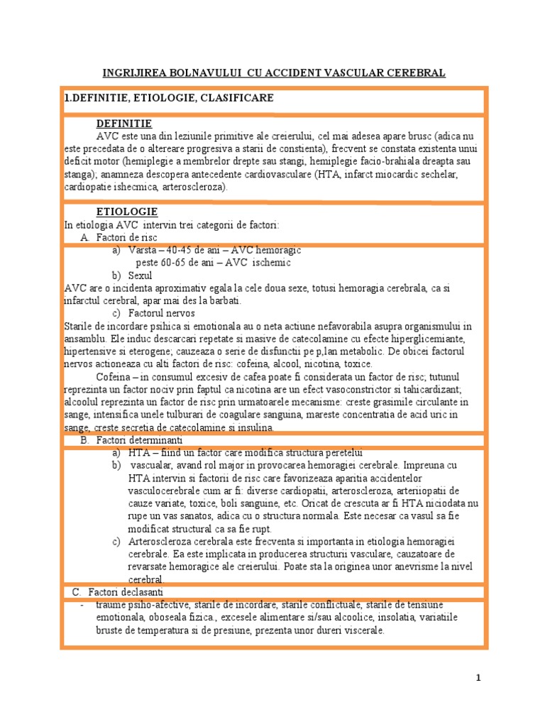 Dokumen - Tips - Plan de Ingrijire Avc | PDF