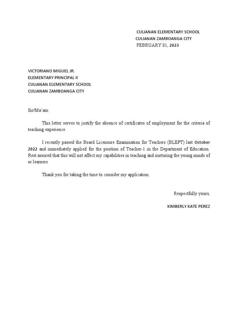 Letter of Justification | PDF