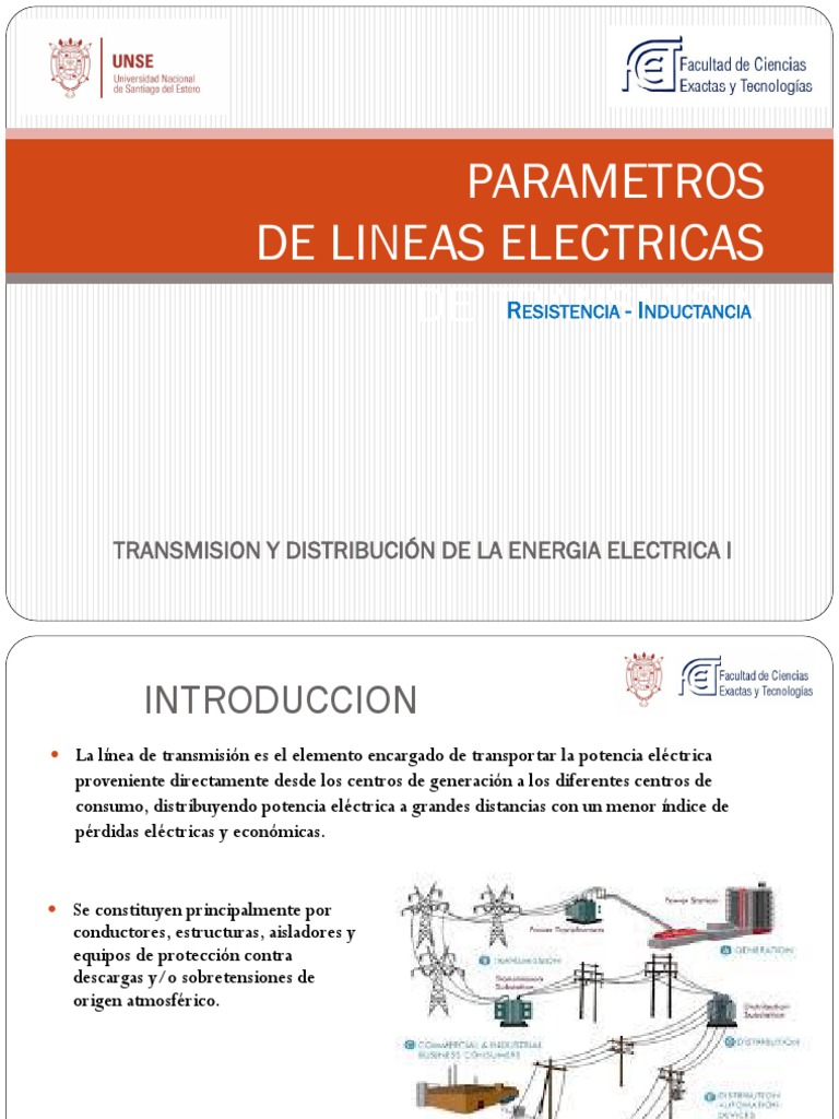 CLASE 3 Parametros de Lineas Electricas | PDF | Corriente eléctrica | Inductancia