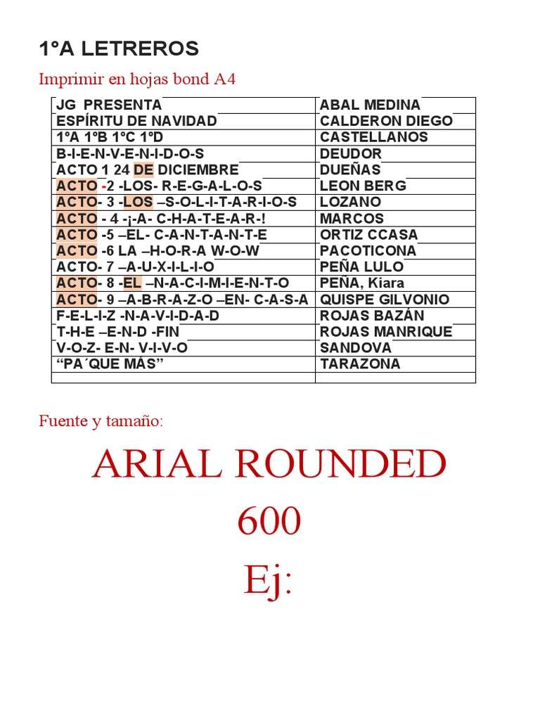 1A Letreros para IMPRIMIR en 1 Hoja | PDF