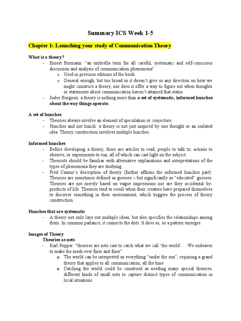 Summary ICS Partial Test | PDF | Psychological Concepts | Psychology