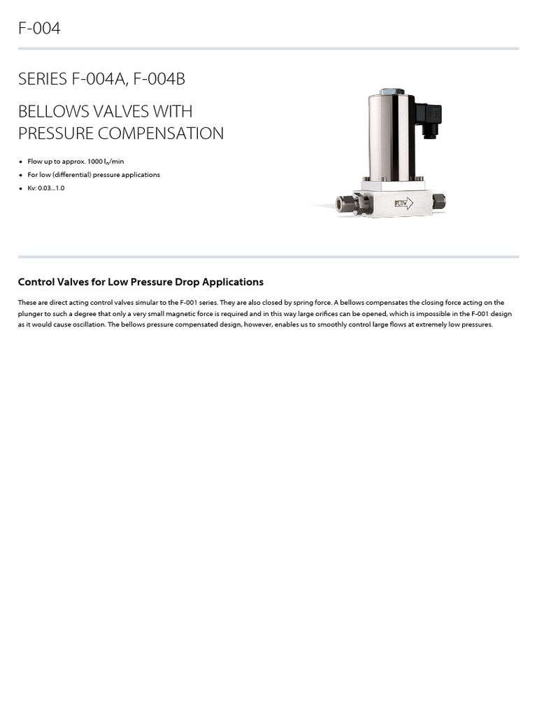 F004 Valve Control | PDF | Valve | Pressure
