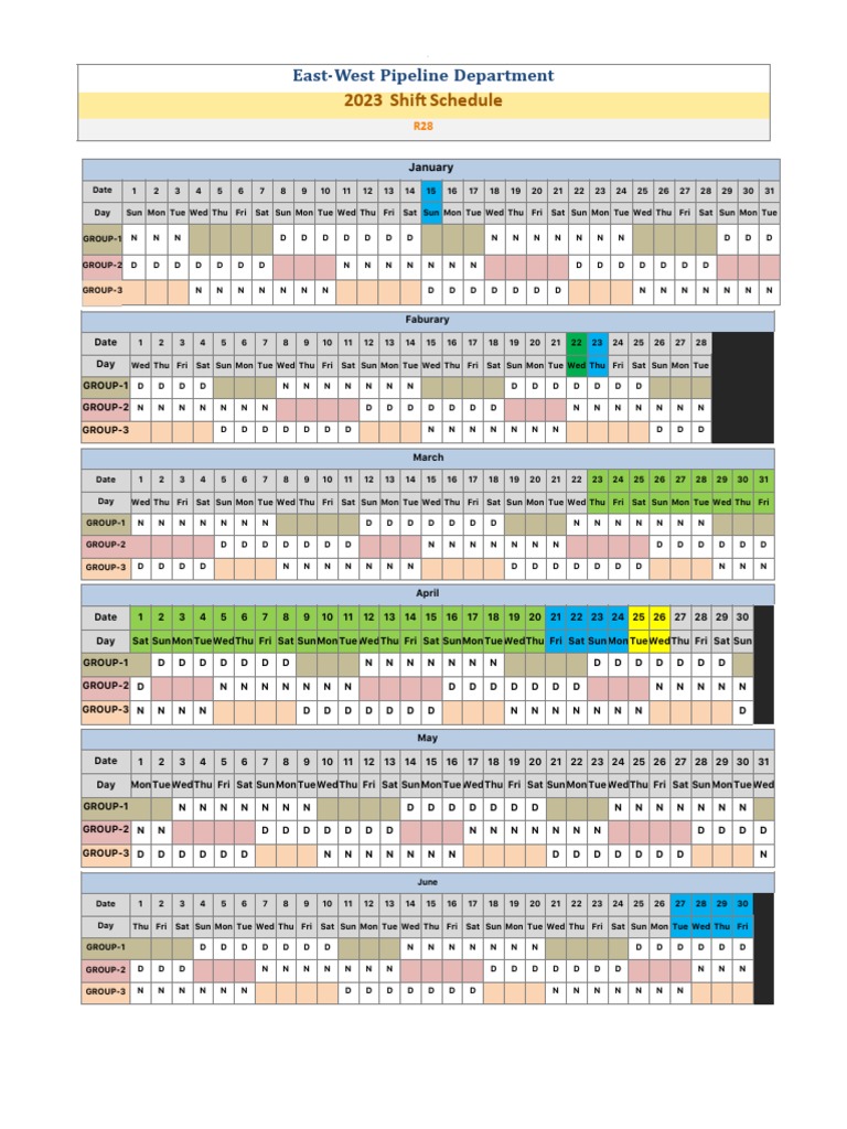 East-West Pipeline 2023 Schedule | PDF
