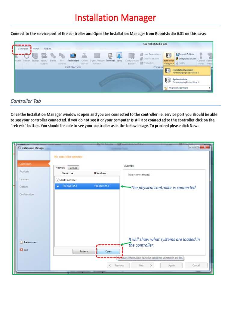 IRC5 RW6.X Installation Manager - V1 | PDF