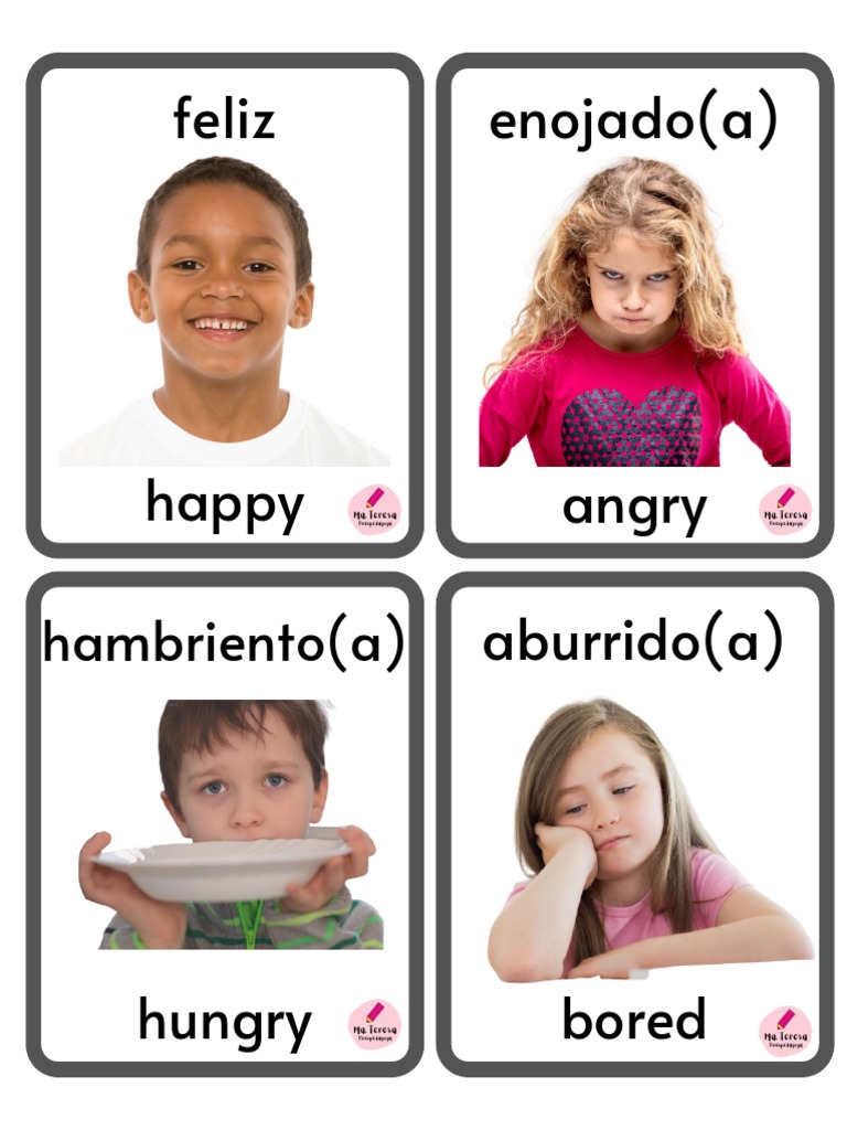 Flashcards Emociones Niños . | PDF Flashcards Emociones Niños . | PDF