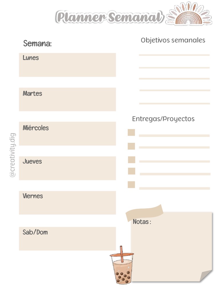 Planner Semanal | PDF