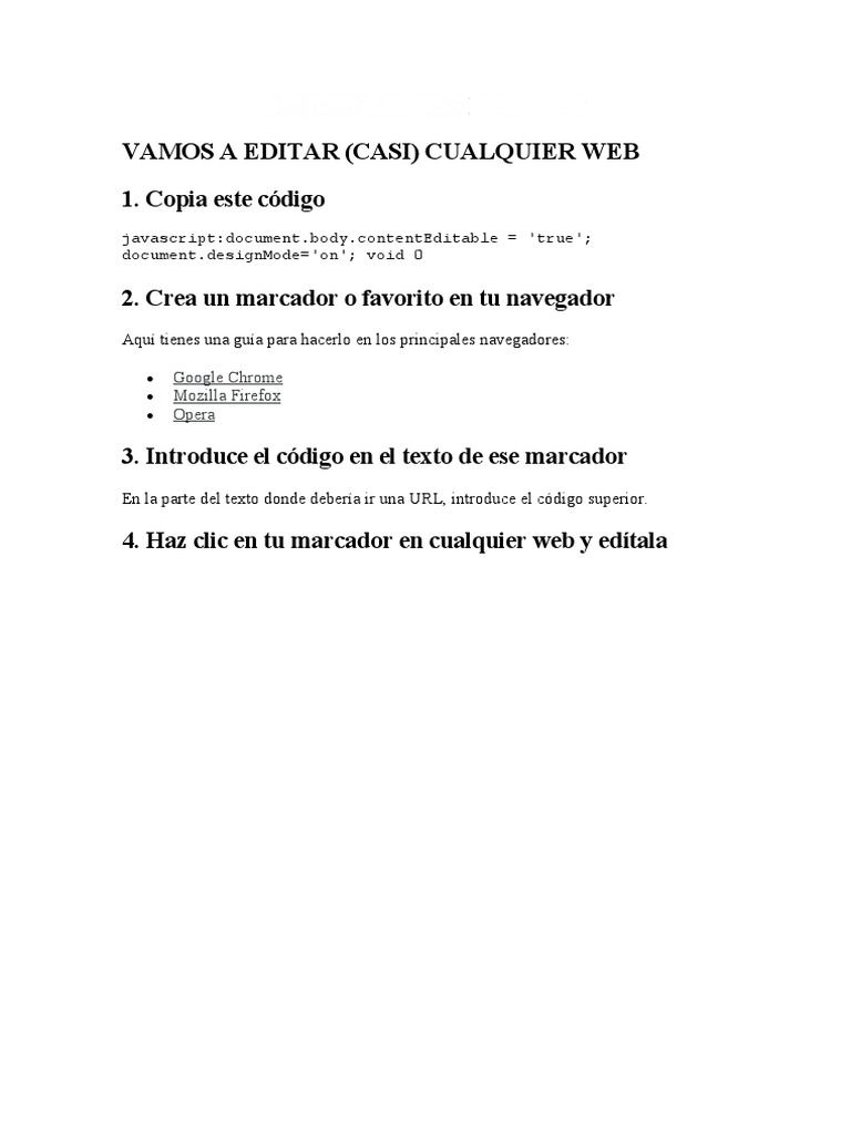 VAMOS A EDITAR TEXTOS EN WEBs | PDF