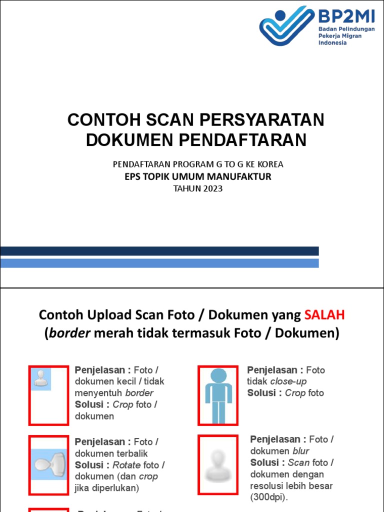 Panduan Scan Dokumen G to G Korea 2023 | PDF
