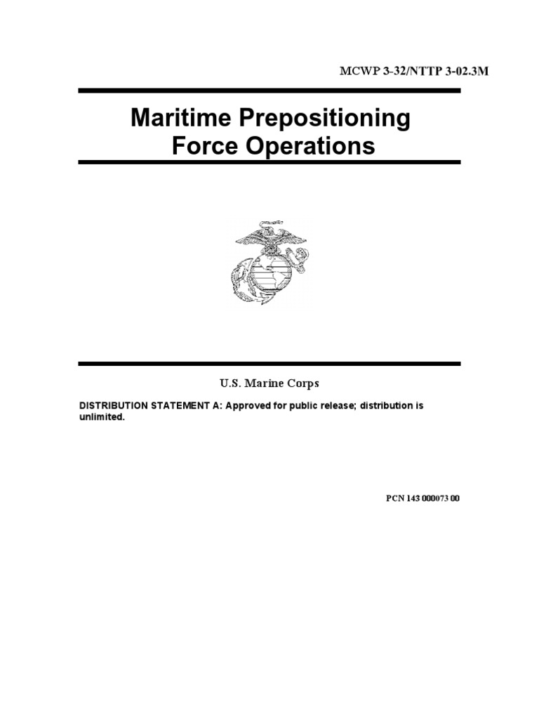 Maritime Prepositioning Force Operations: MCWP 3-32/NTTP 3-02.3M | PDF ...