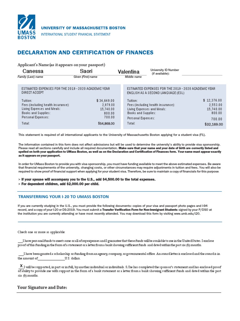 UMB UG 18 DCF-Form withESL LR | PDF