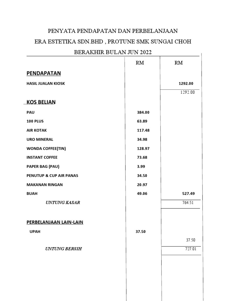 Penyata Kewangan | PDF