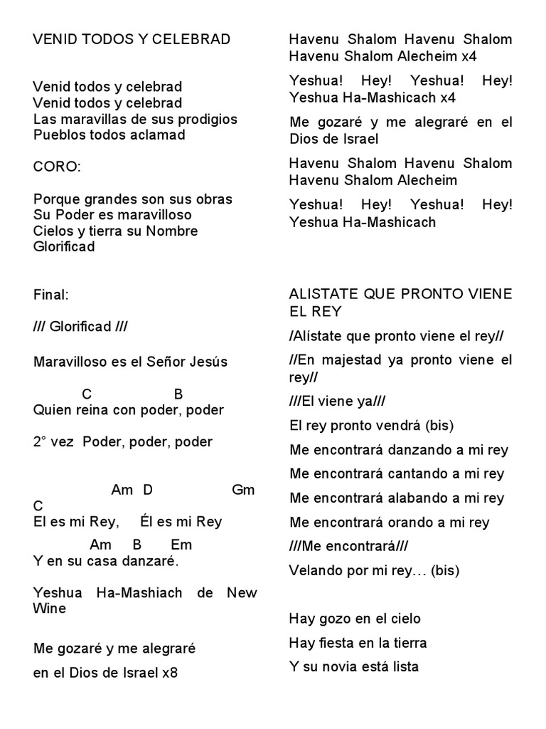 Canciones | PDF | Cristo (título) | Amor