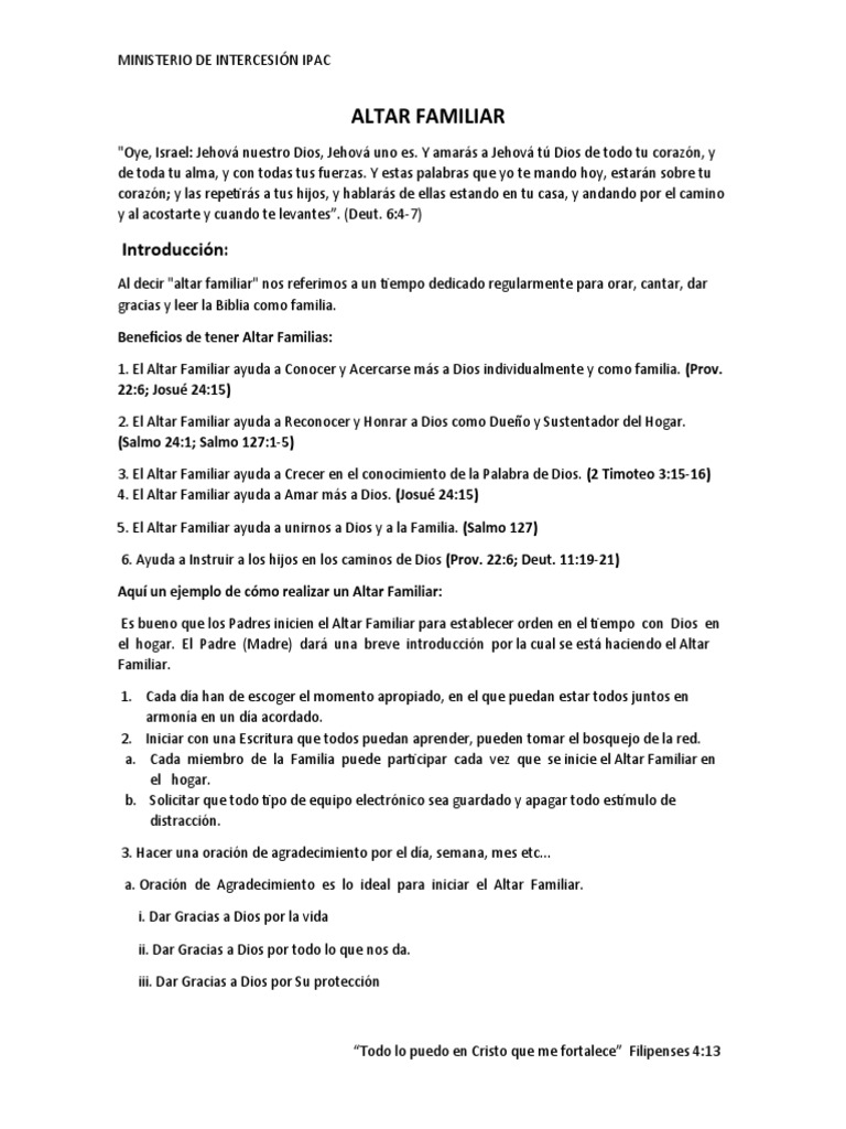Guía para Crear un Altar Familiar | PDF | Oración