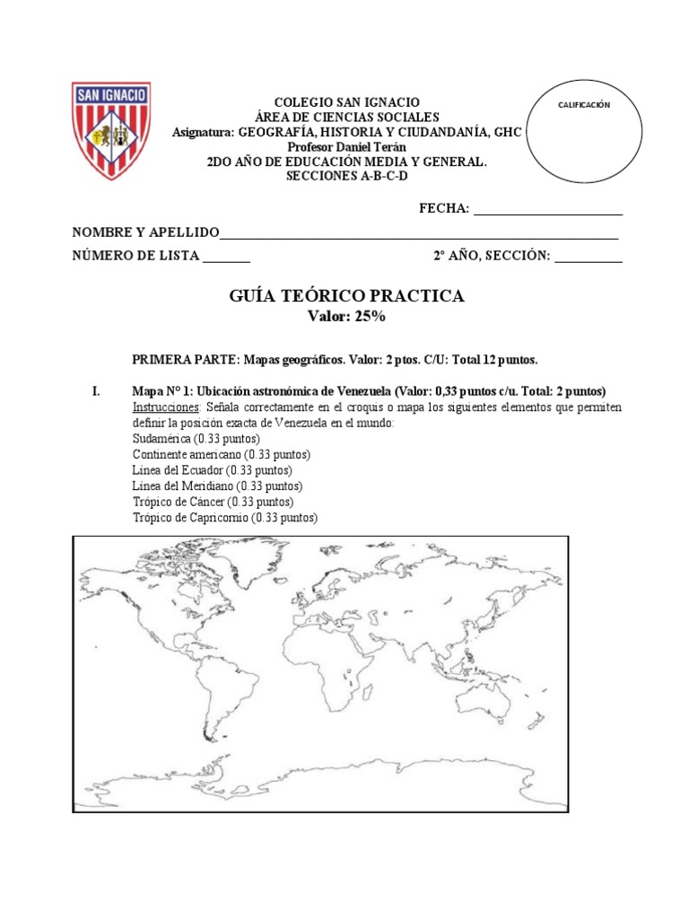 Modelo Actividad 2 GHC 2do Año - MODIFICADO | PDF | Venezuela | Mapa