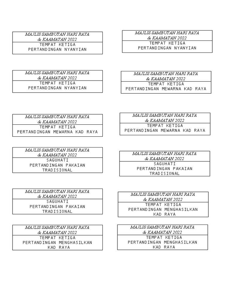 Tagging Pemenang | PDF