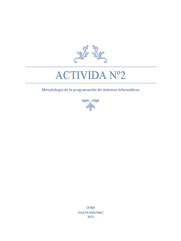 Activida Nº2 | PDF