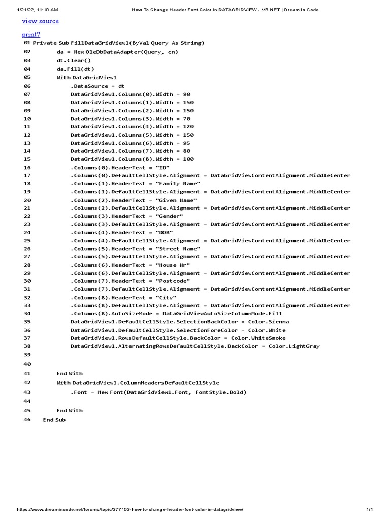 how-to-change-header-font-color-in-datagridview-vb-net-dream-in
