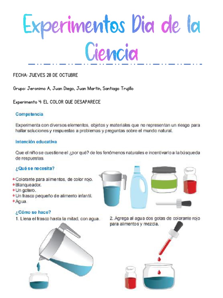 Experimento 4 Día de La Ciencia | PDF