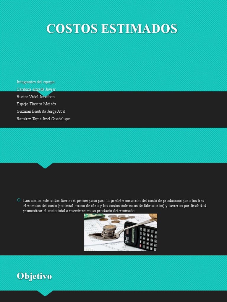 Estimación de costos de producción para la predeterminación de precios ...