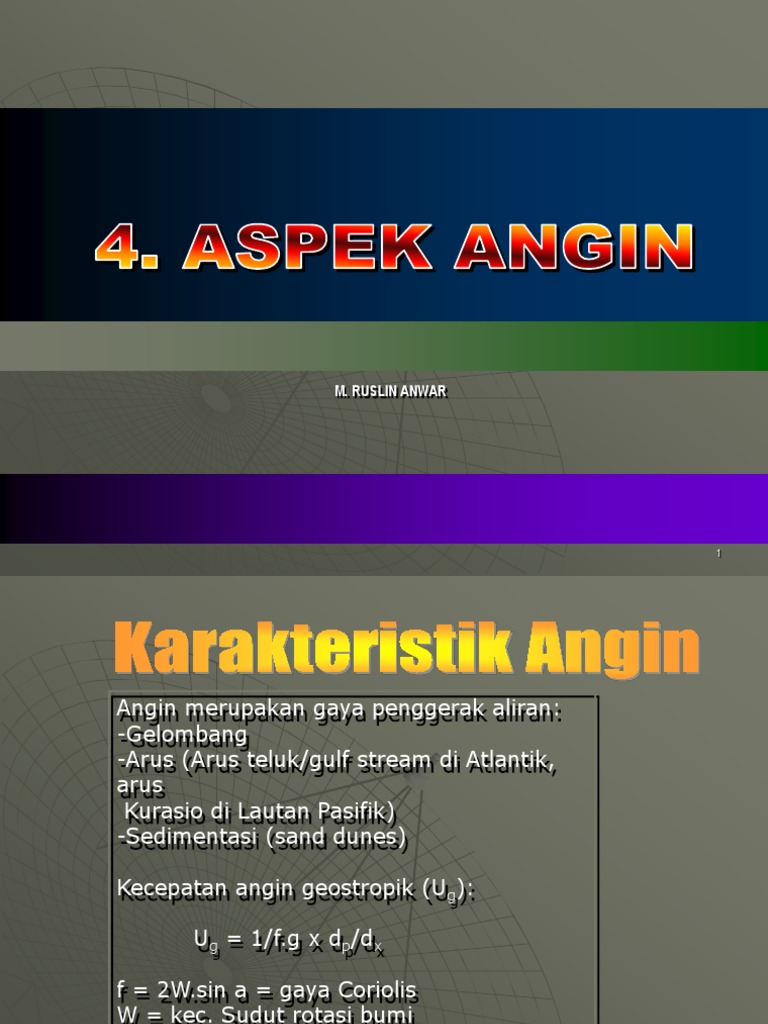 Rumus Kecepatan Angin Geostropik | PDF | Sains & Matematika