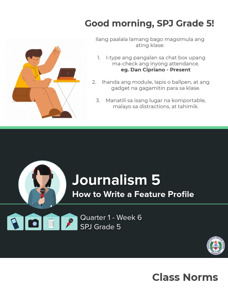 Journalism 5 - Week 6 - How To Write A Feature Profile | PDF | Human ...