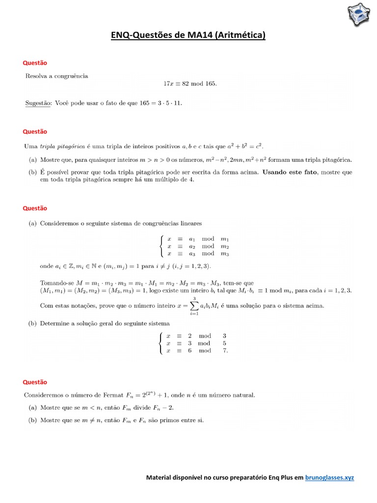 Questões Enq MA14 | PDF | Carreira e Crescimento