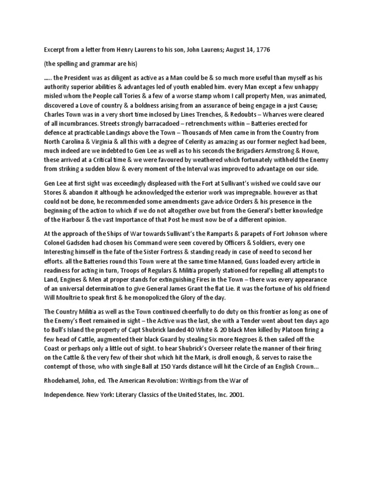 Battle of Fort Sullivan Insights | PDF | Fortification | Military ...