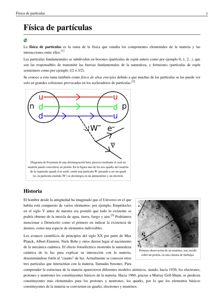 Particulas Elementales | PDF | Cuarc | Partícula elemental