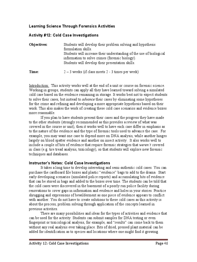 Activity 12 | PDF | Forensic Science | Autopsy