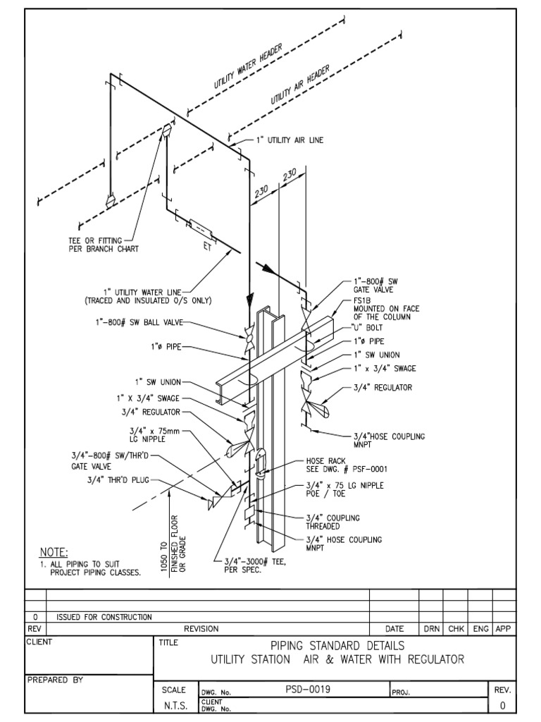 PSD 0019 Utility Station Air Water | PDF