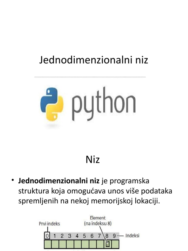 Jednodimenzionalni Nizovi | PDF