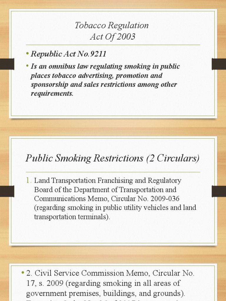 Tobacco Regulation for Public Health | PDF