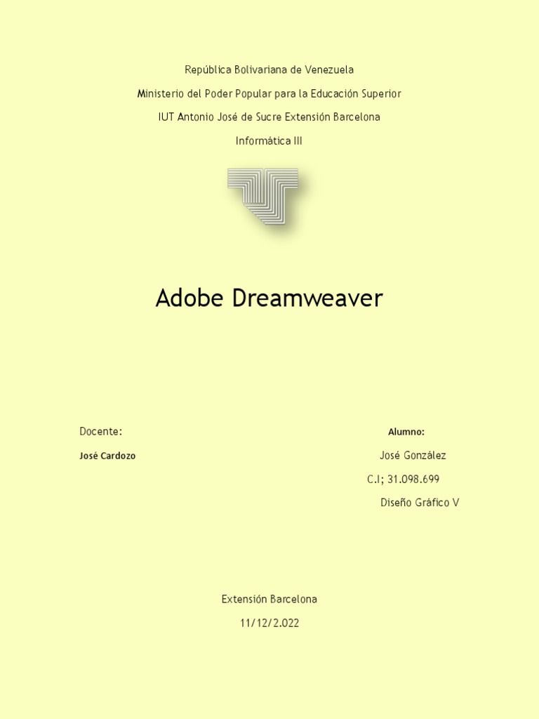 Introducción a Adobe Dreamweaver 2017 | PDF | Adobe Dreamweaver | Ingeniería Informática
