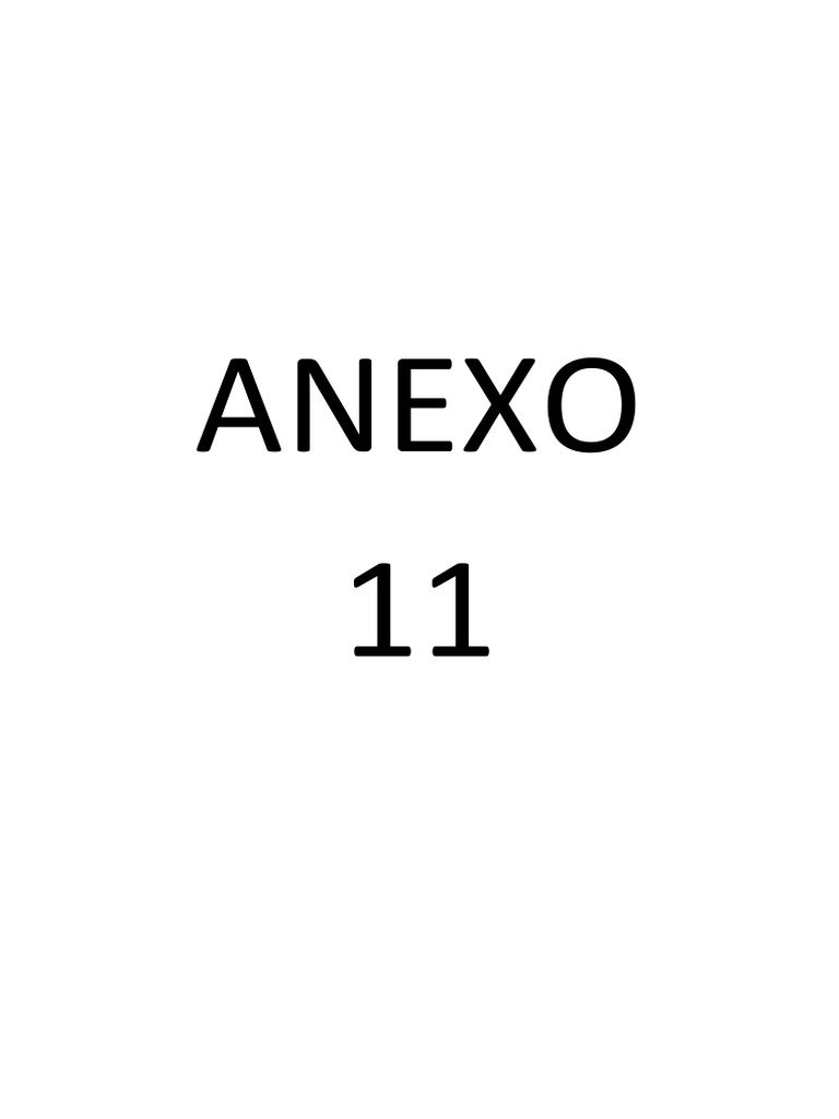 Anexo 11 | PDF