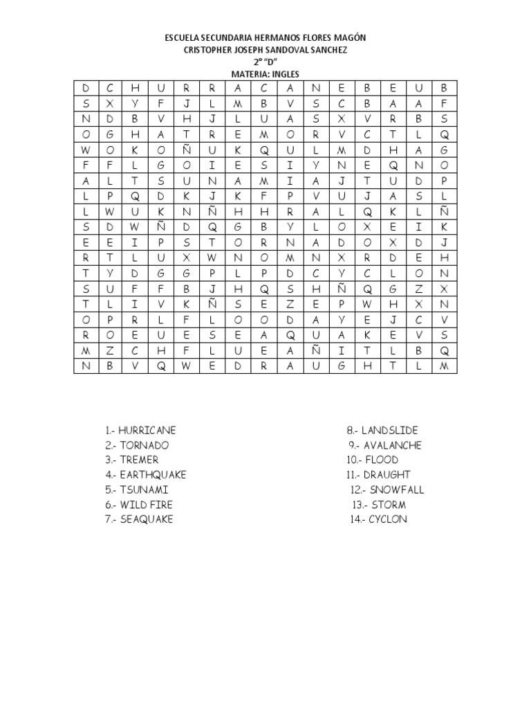 Sopa de Letras | PDF