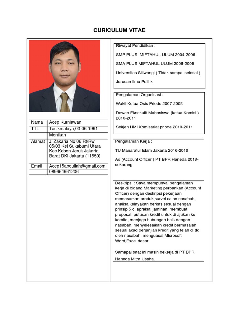 CV Acep Kurniawan | PDF