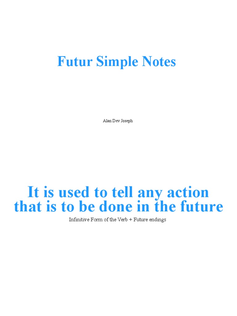 Futur Simple | PDF