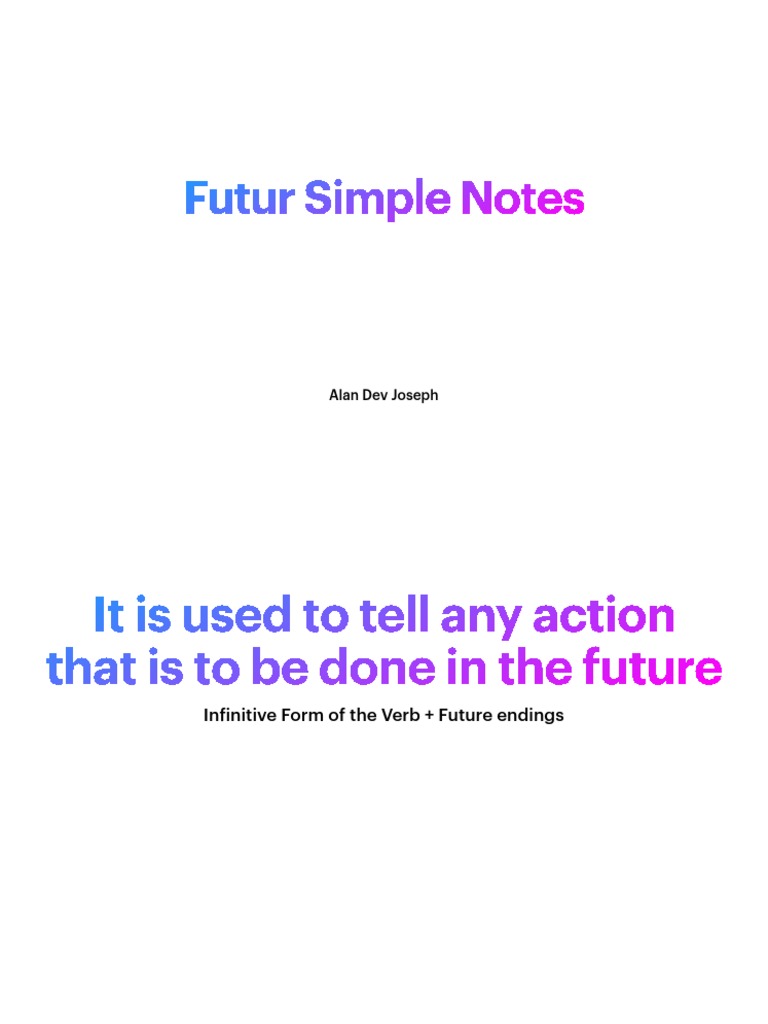 Futur Simple | PDF