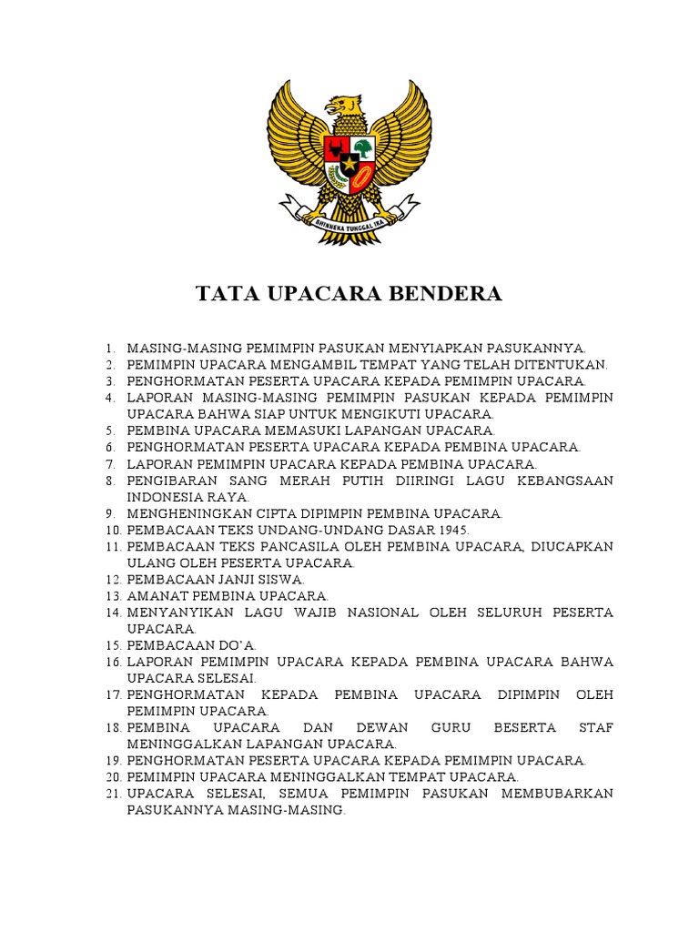 Tata Upacara Bendera | PDF