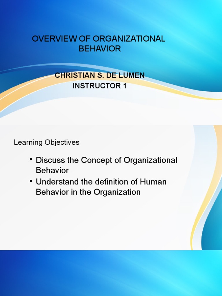 Approaches of OB | PDF | System | Psychology
